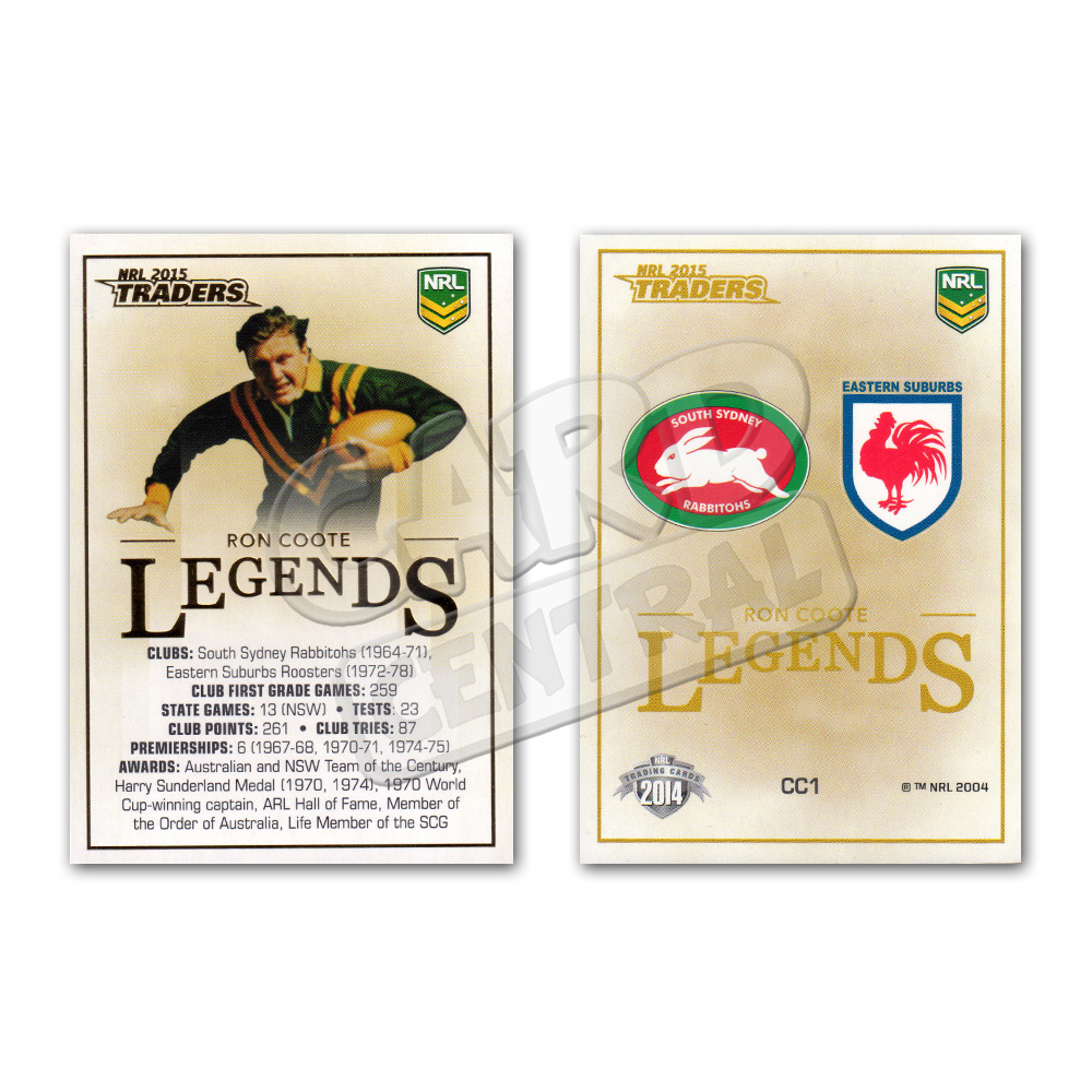 2015 NRL Traders Case Card #CC1 Ron Coote – Card Central