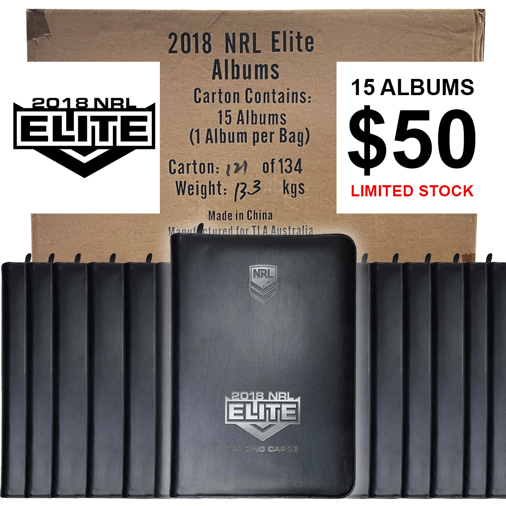 2018 NRL Elite – Case (15 Albums) – Card Central