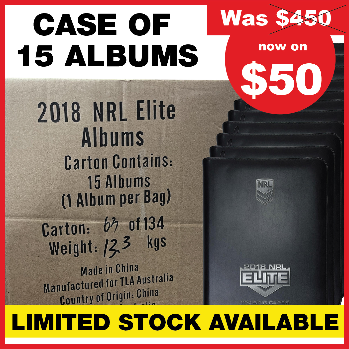 2018 NRL Elite – Case (15 Albums) – Card Central